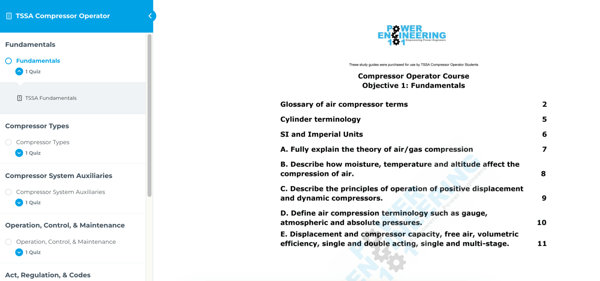 Compressor Operator Multiple Choice Exam Practice Questions - Power Engineering 101